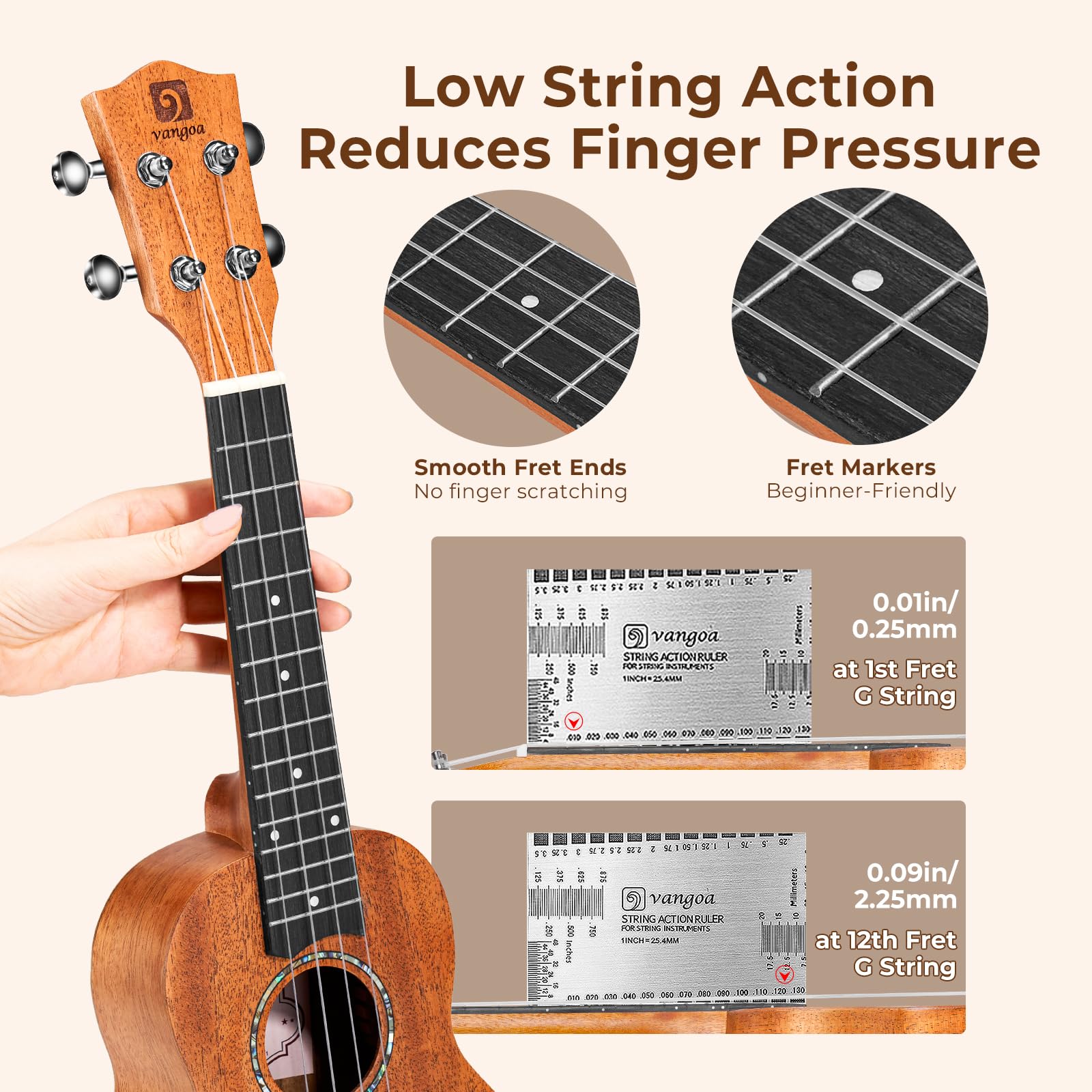 Mua Vangoa Concert Ukulele Beginner Mahogany 23 Inch Adult Beginner ...