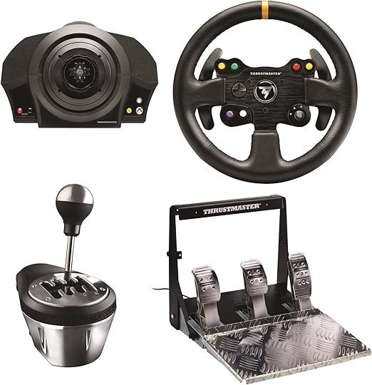 Thrustmaster TX Servo Base, Leather Steering Wheel, Gearbox Shifter ...