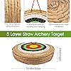 Straw Archery Target 5 Layer Large Round Arrow Target, Traditional Hand ...