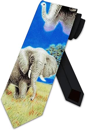 Amazon.com: Elephant Tie Mens Neckties Ties by Three Rooker: Clothing