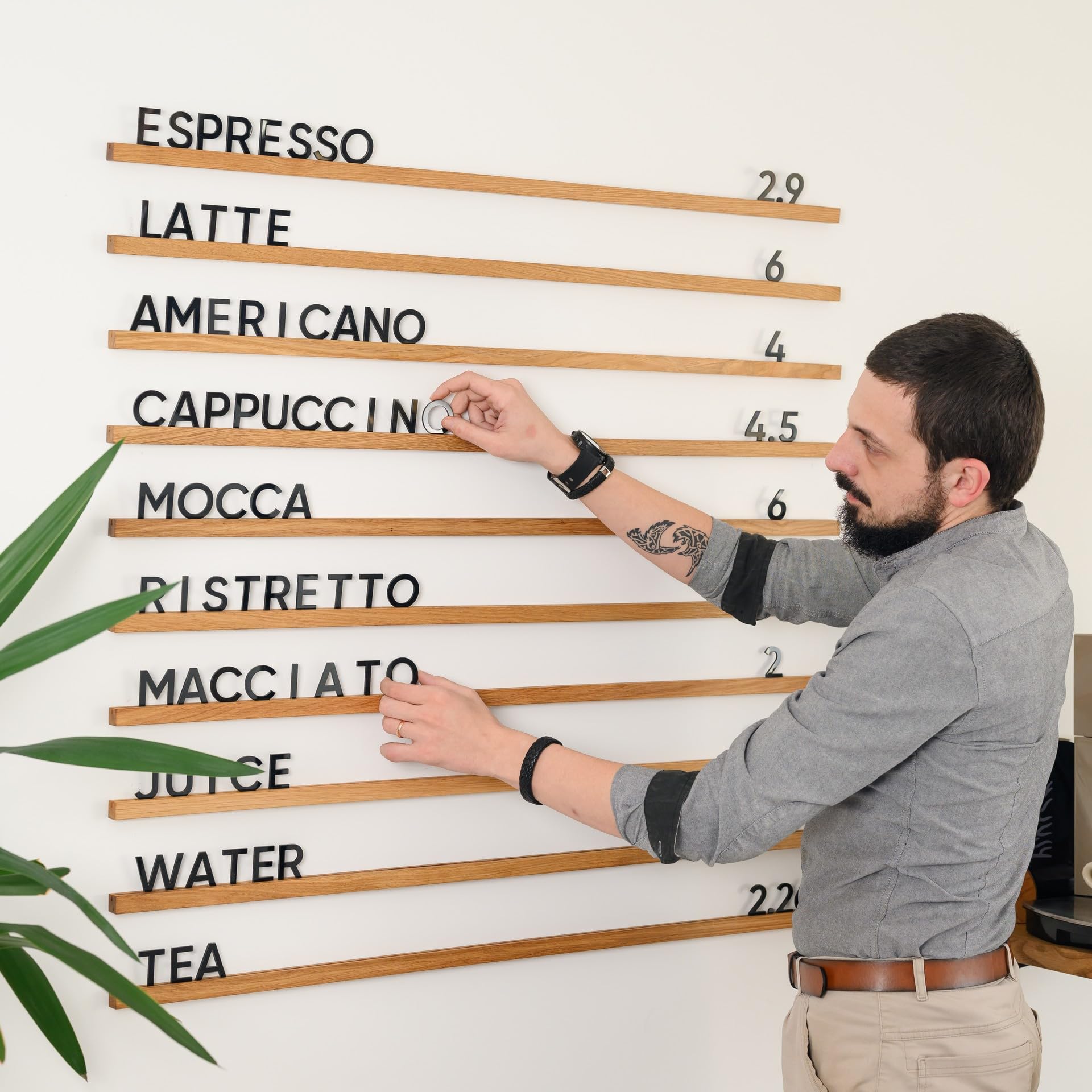 Mua Inko Horeca - Wooden Wall Menu Board - Set of 10 Regular Rails ...