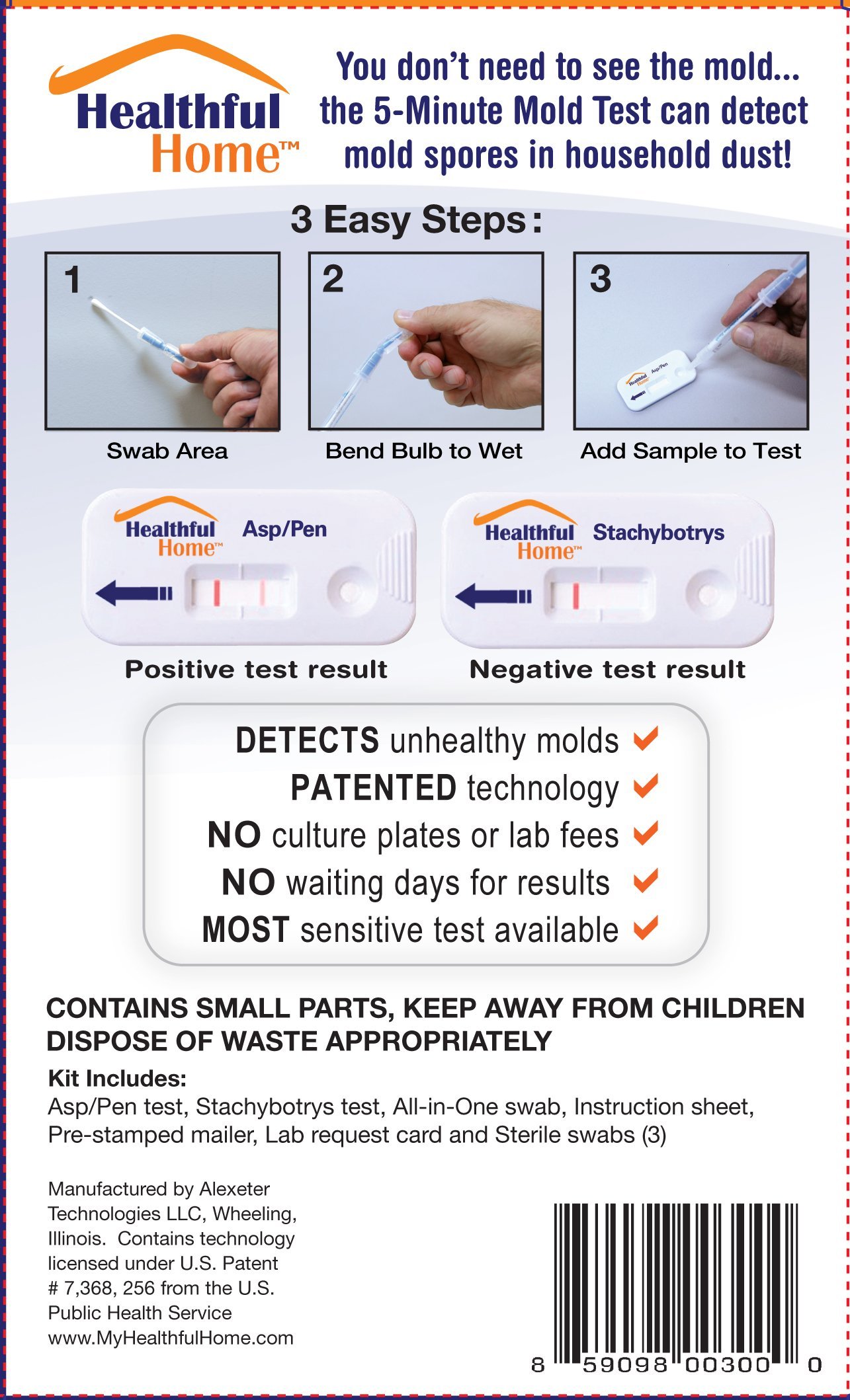 Healthful Home 5-Minute Mold Test. Aspergillus/Penicillium And ...