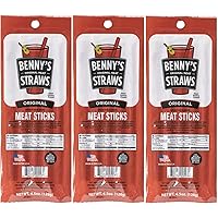 Amazon.com: Benny's Original Meat Straws - (3) 5ct Original Straw Packs ...