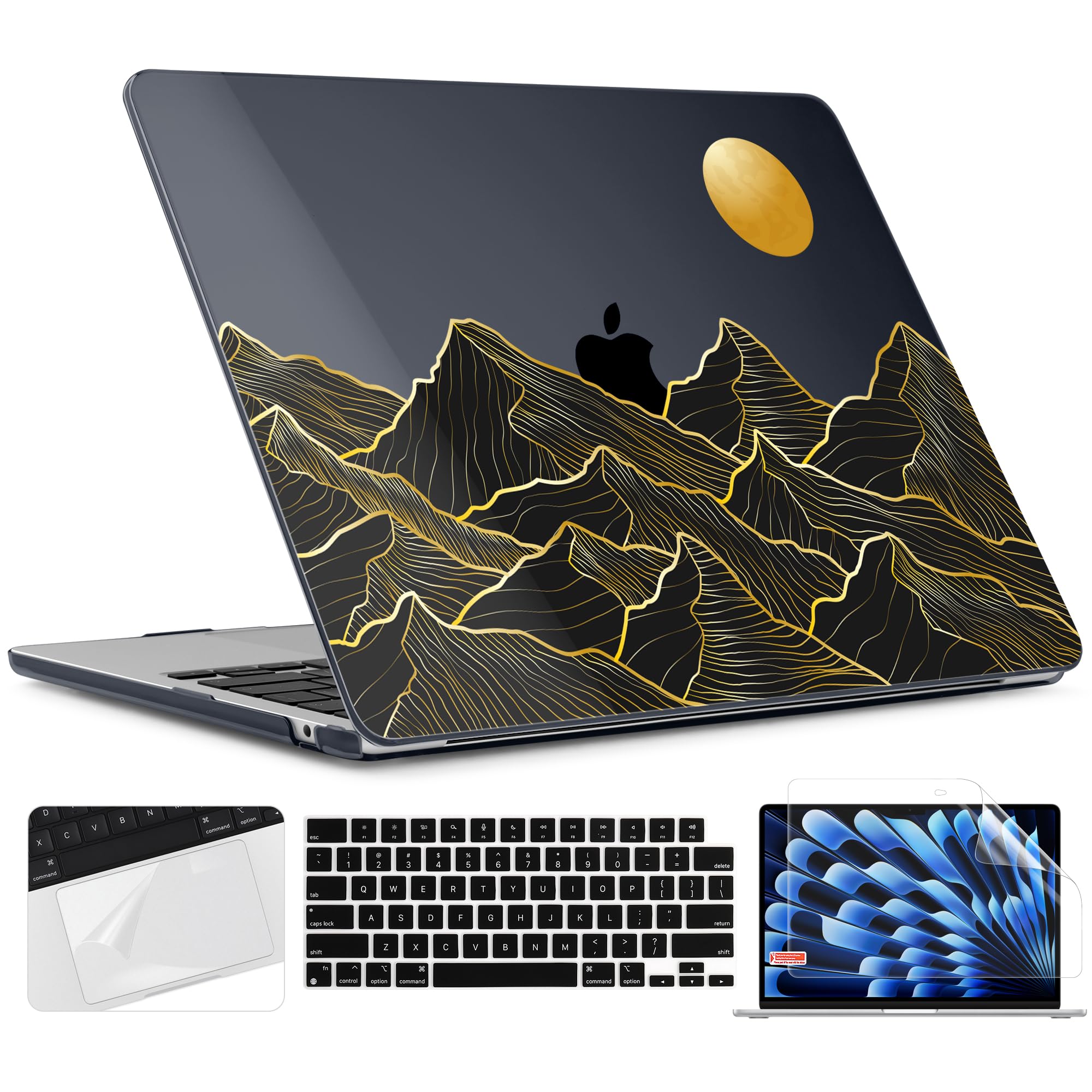 TWOLSKOO for M4 MacBook Air 13.6 inch Case 2025-2022 Release M4 A3240 ...