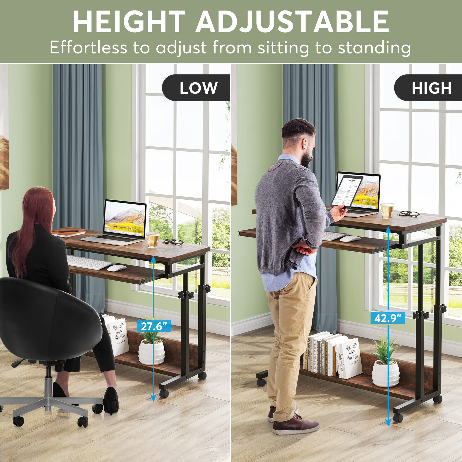 Mua Tribesigns Portable Desk for Sofa and Bed, Height Adjustable Laptop ...