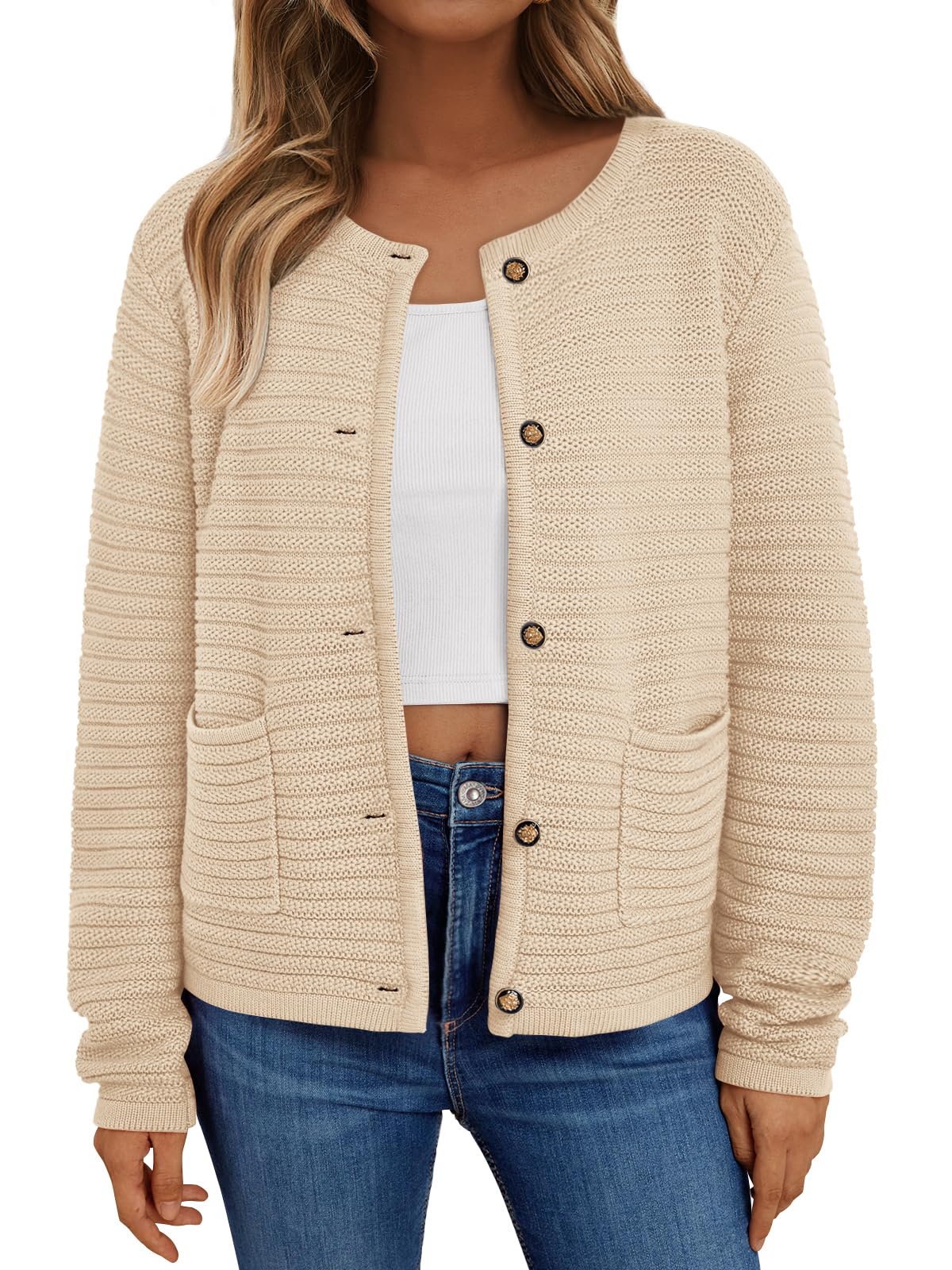 LILLUSORY Cardigan Sweaters for Women 2024 Fall Trendy Lightweight Open ...