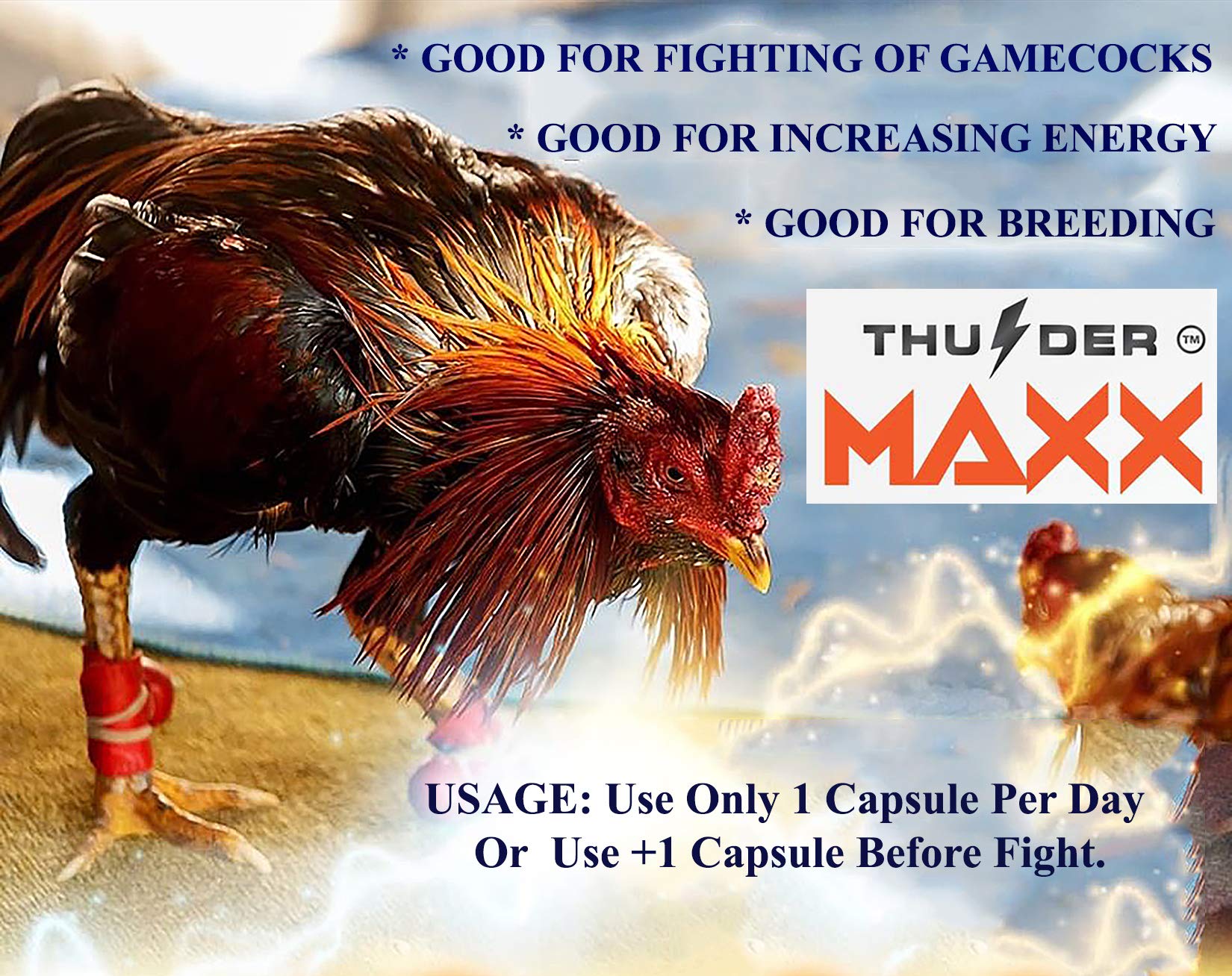 Mua Thunder New Max Vitamins Health Supplement Capsules Rooster Booster ...