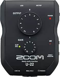 Amazon.com: Zoom U-22 Handy Audio Interface, 2-Channel Portable USB Audio Interface, 1 XLR/TRS ...