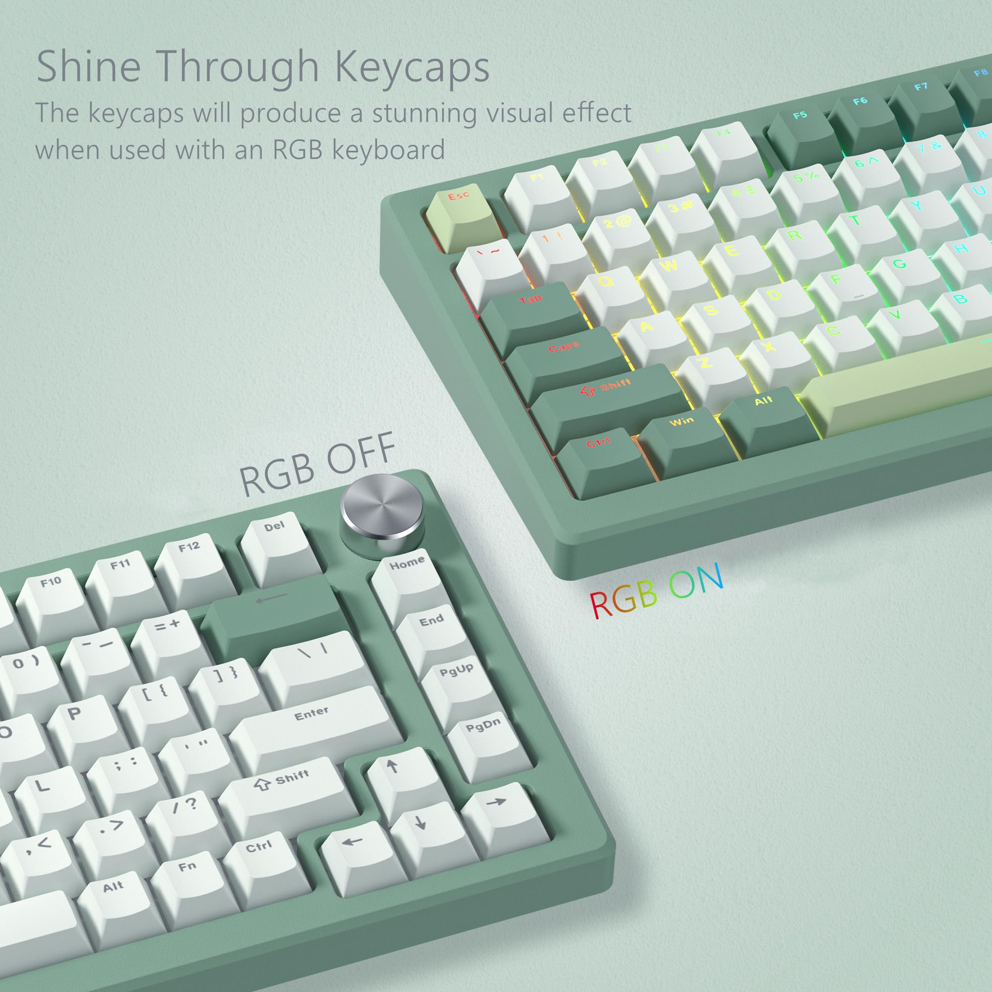 Mua Womier Shine Through Keycaps, PBT Keycaps 60 65 75 100 Percent ...
