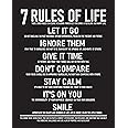 Amazon.com: 7 Rules of Life Motivational Poster on Premium Quality ...