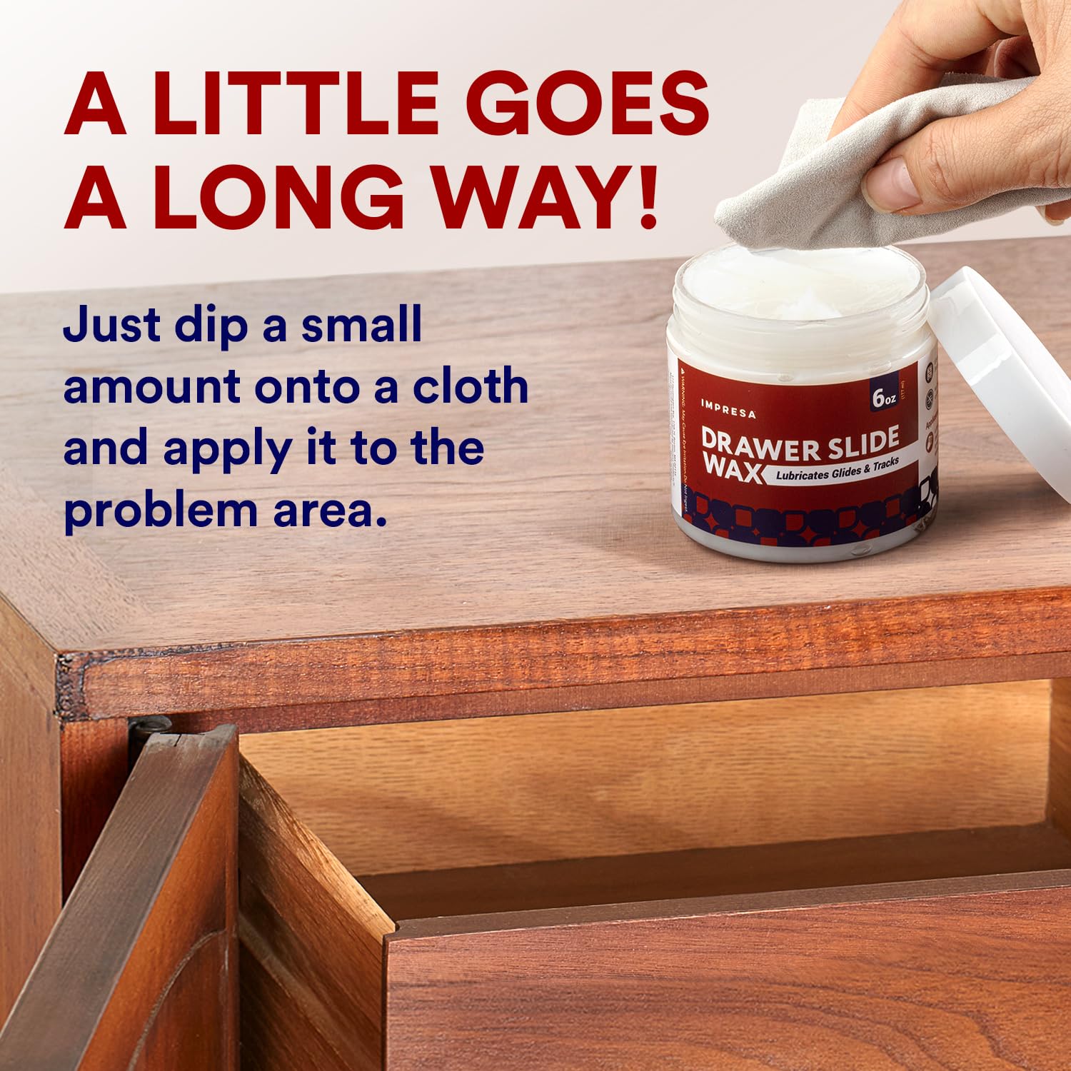 Mua Impresa Wood Drawer Slide Wax - Friction Reducer & Drawer Ease ...