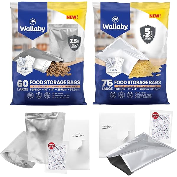 Wallaby MRE Mylar Bag Bundle 30x Mil X Stand-Up Zipper , 40% OFF