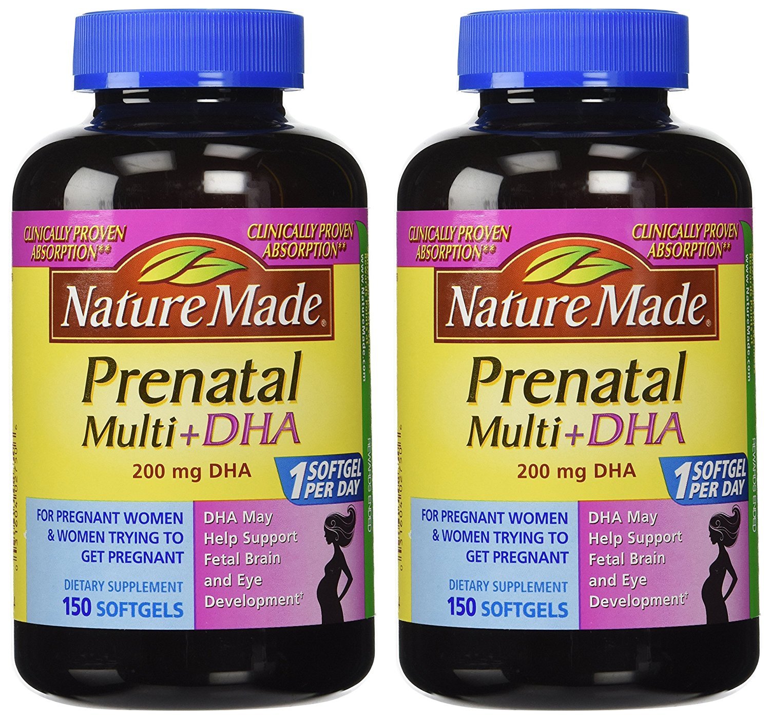 Mua Nature Made Prenatal Multi + Dha, 200mg, 150 Softgels 2pack trên ...