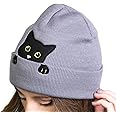 Cat Beanie Winter Hats for Women - Cute Cat Ear Beanie Womens Beanie ...