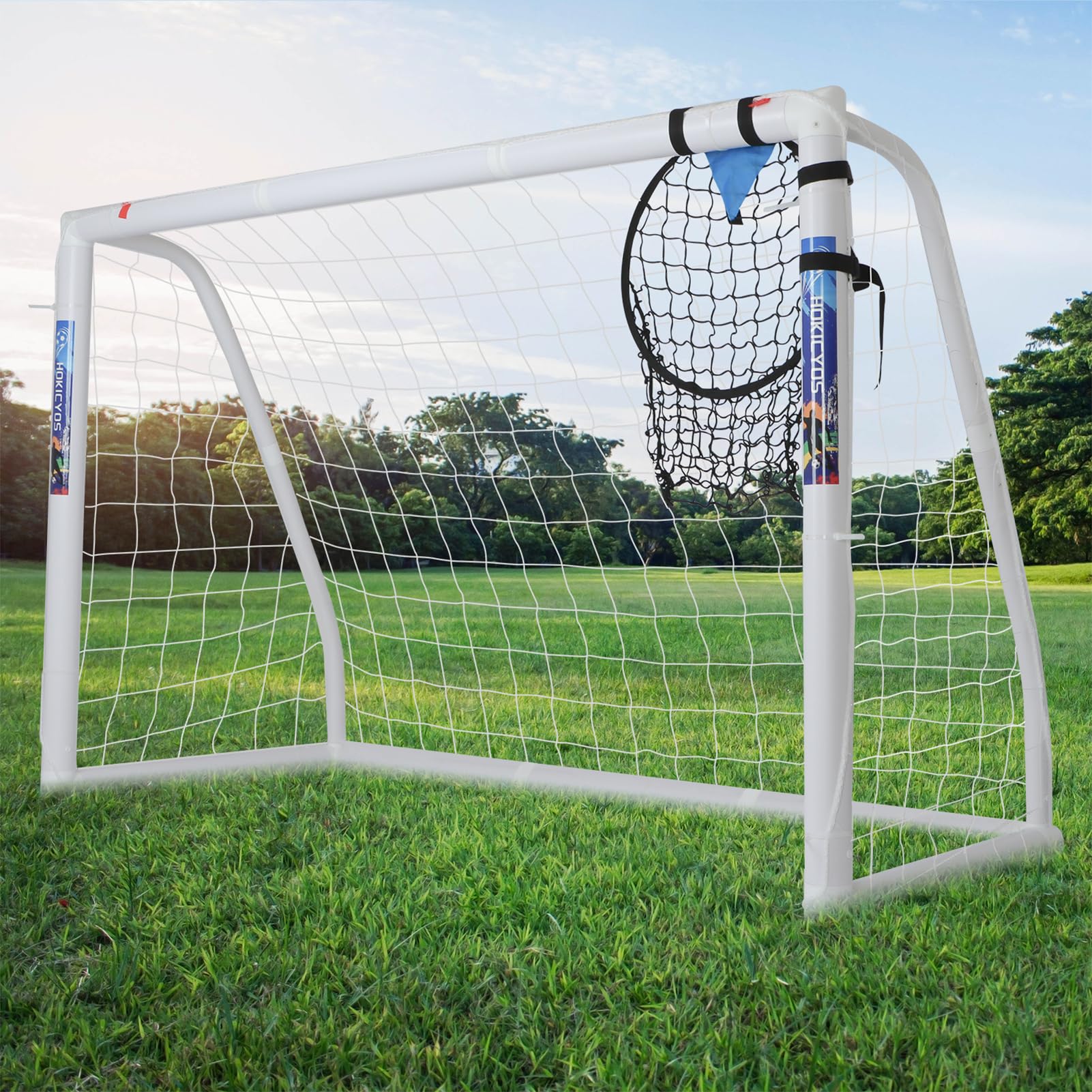 Hokicyos Soccer Goal for Backyard 8×6, 6×4 and 10×6.5 Soccer Goals with ...