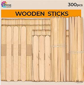 Amazon.com: Popsicle Stick Craft Supplies 300pcs - Premium Quality ...