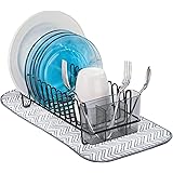 Amazon.com: mDesign Compact Modern Kitchen Countertop, Sink Dish Drying ...