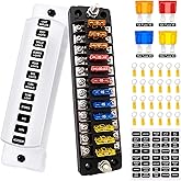 Amazon.com: RED WOLF 4 Way Blade Fuse Block Box Holder w/Standard Circuit 10V-32V DC for ...