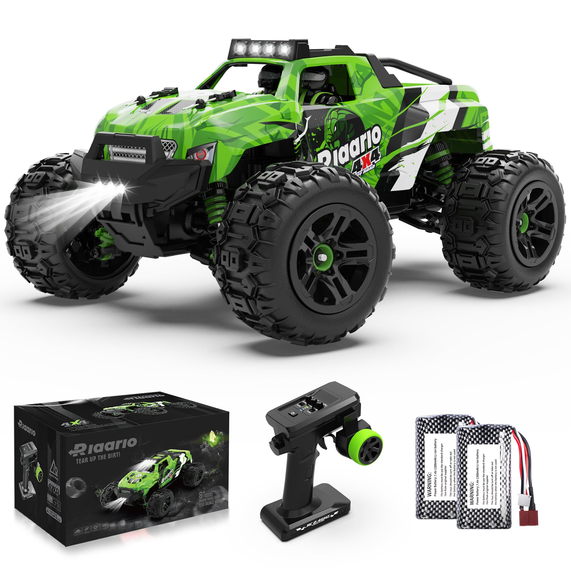 RIAARIO - 1:18 RC Cars for Kids - 36 KPH High Speed Remote Control Car ...