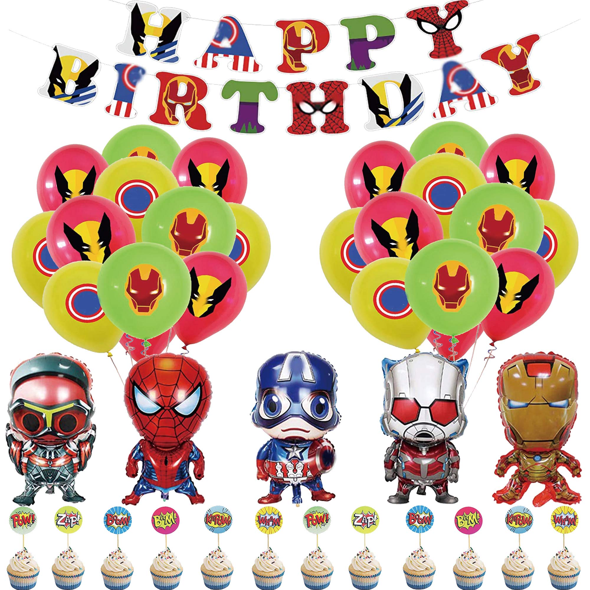 Buy Osugin 48 Pcs Superhero Avengers Party Decorations Supplies ...