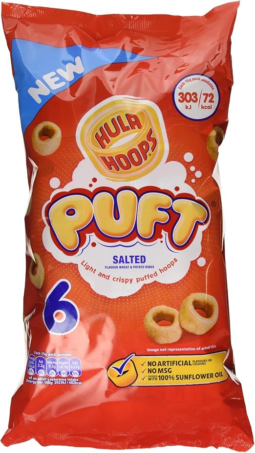 Hula Hoops Puft Salted, 6 x 15g: Amazon.co.uk: Grocery