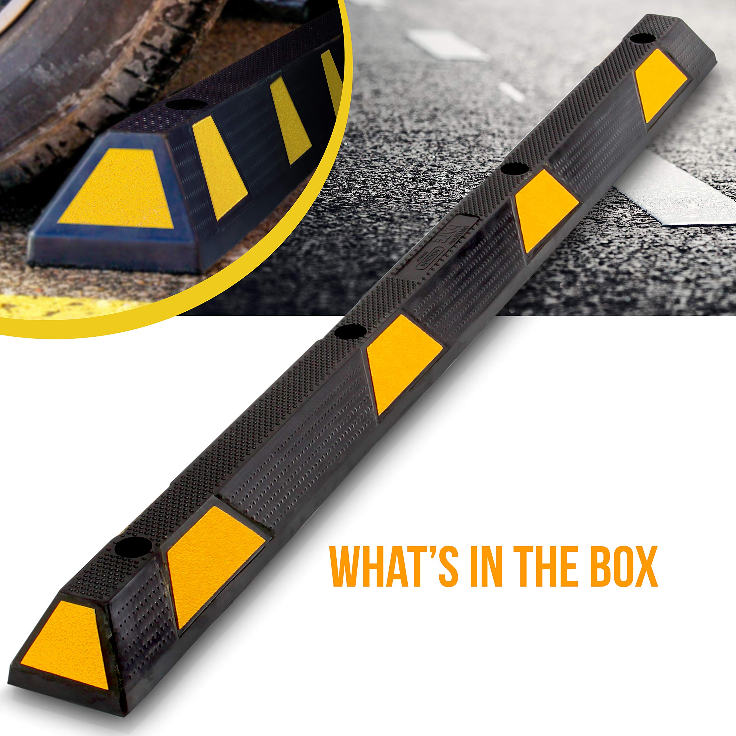 Curb Parking Garage Floor Stopper - 72 Inch Extra Wide Heavy Duty ...