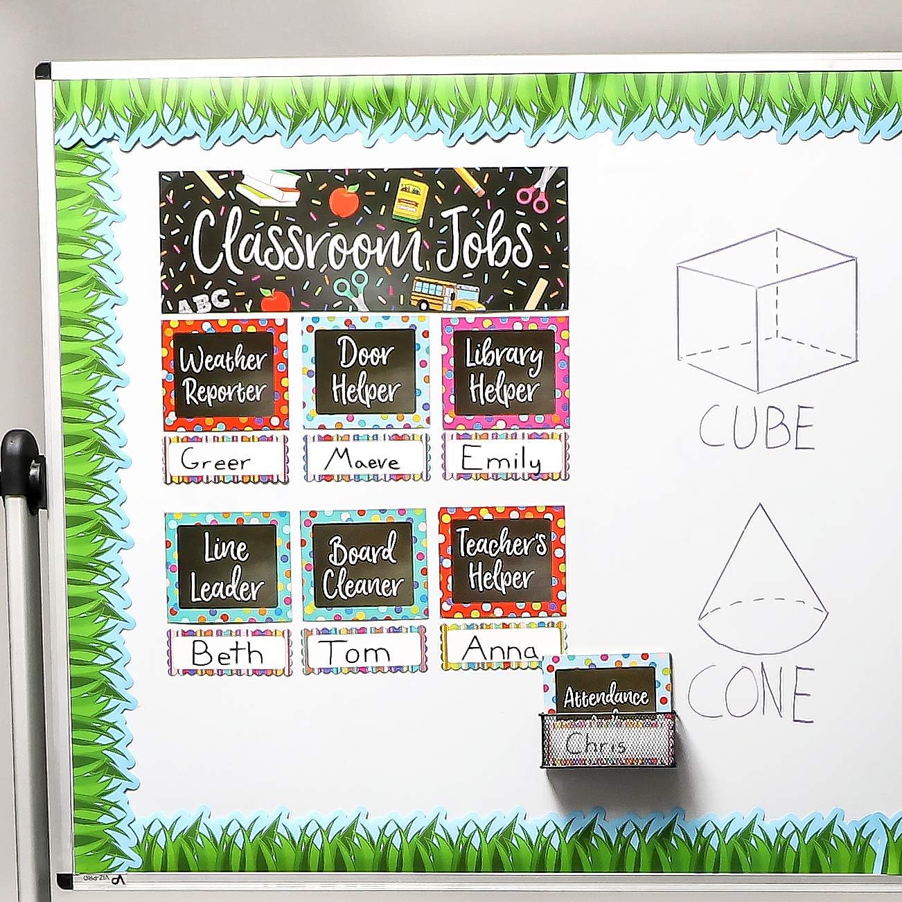 Classroom Jobs Chart Set for Bulletin Boards, Chalkboard Design (66 ...