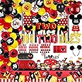 Amazon.com: LetDec 214 PCS Mickey Twodles Birthday Party Decorations ...