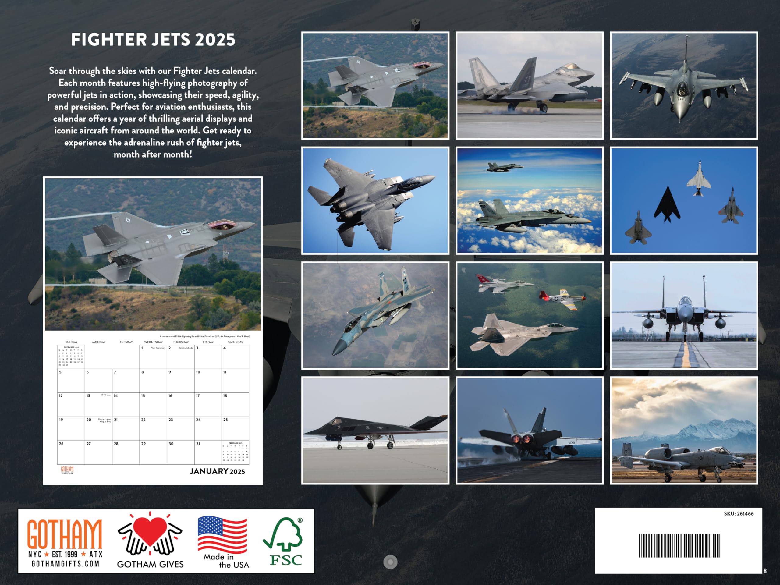 Mua Fighter Jet Calendar 2025 Airplane Jets Aviation Monthly Wall ...