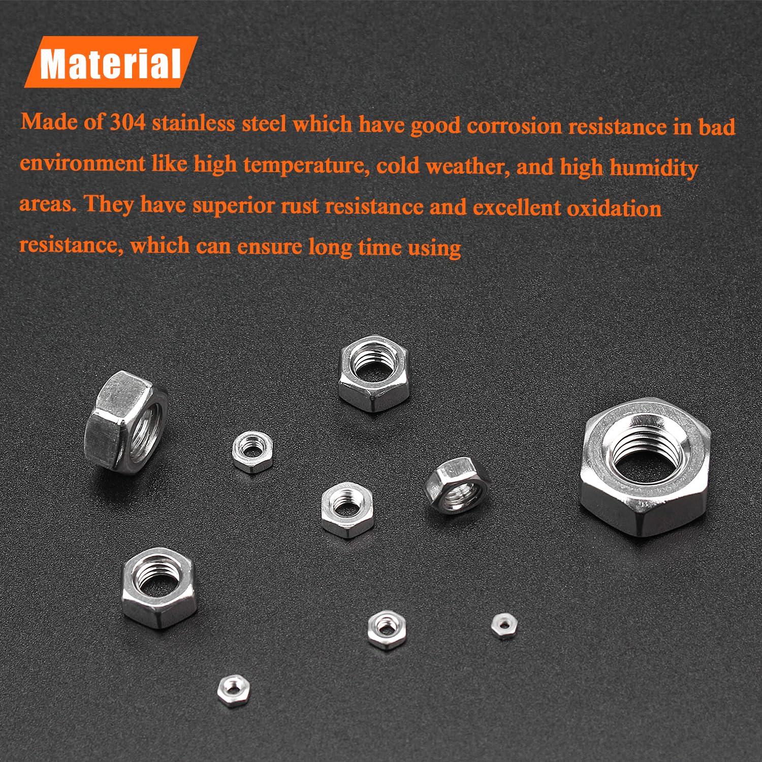 Mua 402 Pieces 9 Sizes Metric Hex Nuts Assortment Kit, M1.6 M2 M2.5 M3 ...