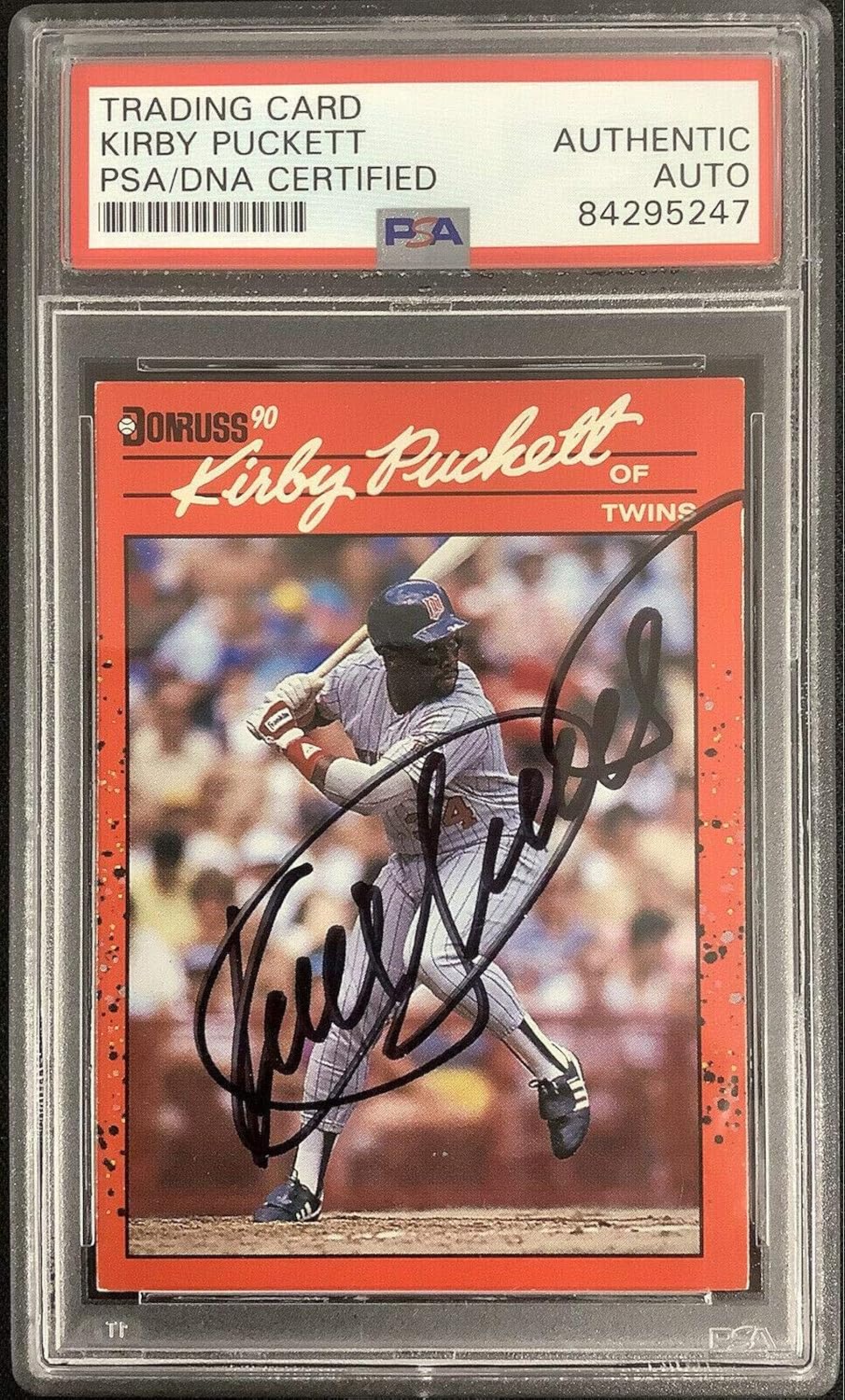 Kirby Puckett Signed 1990 Donruss #269 Baseball Card Twins Autograph ...
