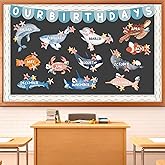 Amazon.com: 68PCS Happy Birthday Paper Bulletin Board Set Under The Sea ...