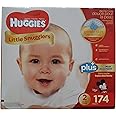 Amazon.com: Huggies Little Snugglers Plus Diapers Size 2, 174 Count : Baby