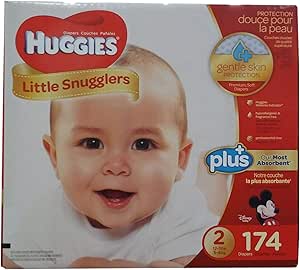 Amazon.com: Huggies Little Snugglers Plus Diapers Size 2, 174 Count : Baby