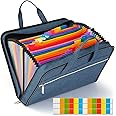 Amazon.com : SEEKIND Accordian File Organizer with Handle,26 Pockets Expanding File Folder ...