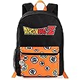 Amazon.com | Dragon Ball Z Boys Backpack | Black & Orange Rucksack with ...