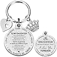 Amazon.com: To My Daughter Inspirational Keychain - I Love You Forever ...