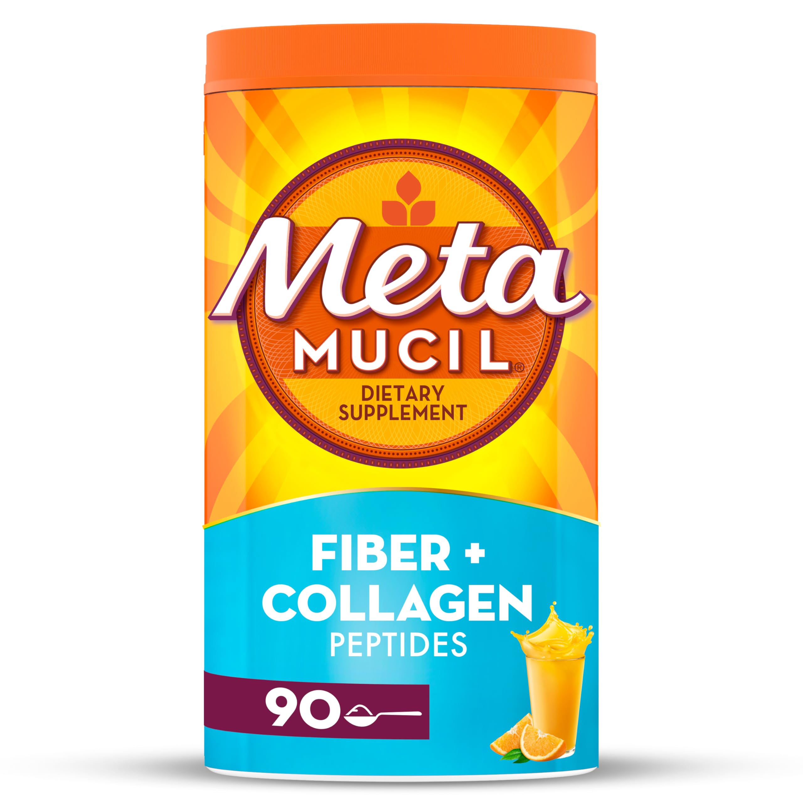 Mua Metamucil Daily Fiber + Collagen, Psyllium Husk Powder, Plant Based ...