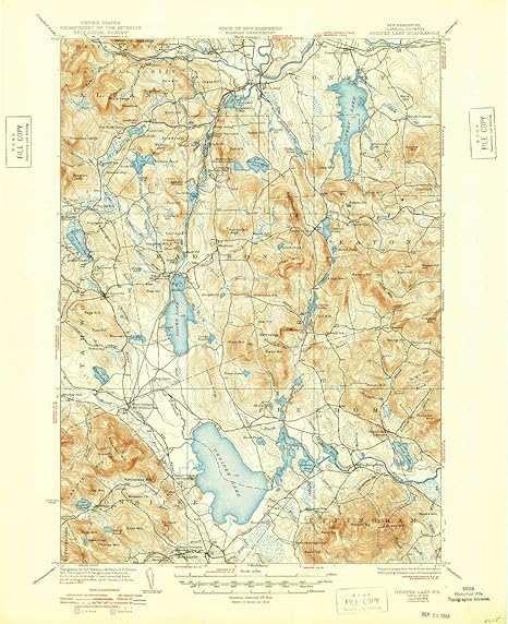 Amazon.com : YellowMaps Ossipee Lake NH topo map, 1:62500 Scale, 15 X ...