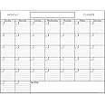 Amazon.com: 18" x 24" Erasable Undated One Month Laminated Wall ...