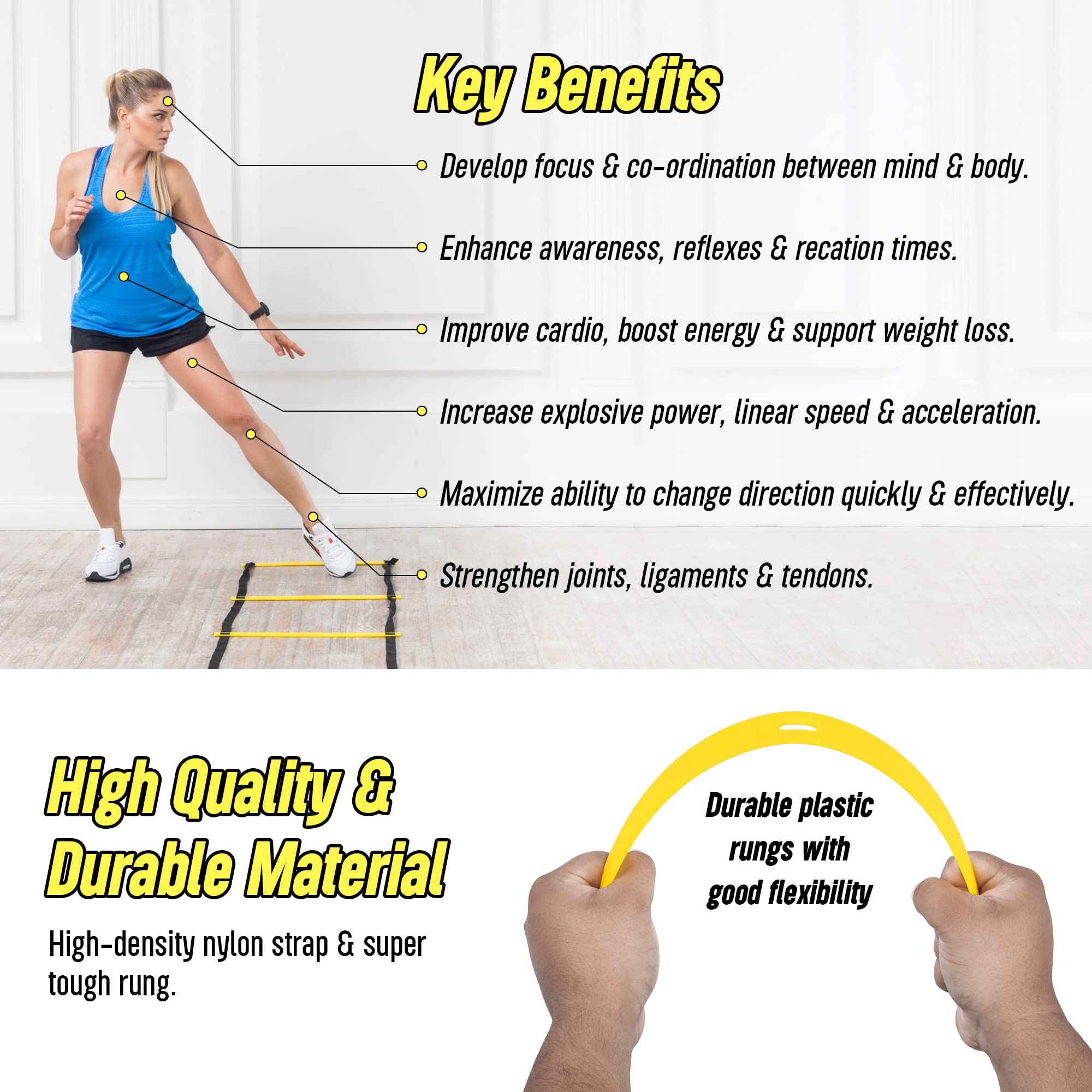 Mua 20ft Speed Ladder Agility Ladder Agility Training Equipment for ...