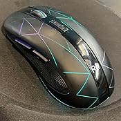 Rii Wireless Mouse RM200, RGB LED Lights Rechargeable Optical Mouse ...