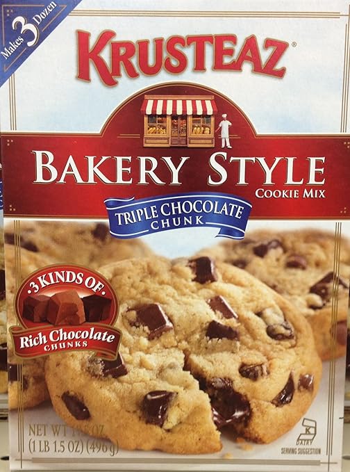 Amazon.com : Krusteaz Bakery Style TRIPLE CHUNK CHOCOLATE Cookie Mix 17 ...