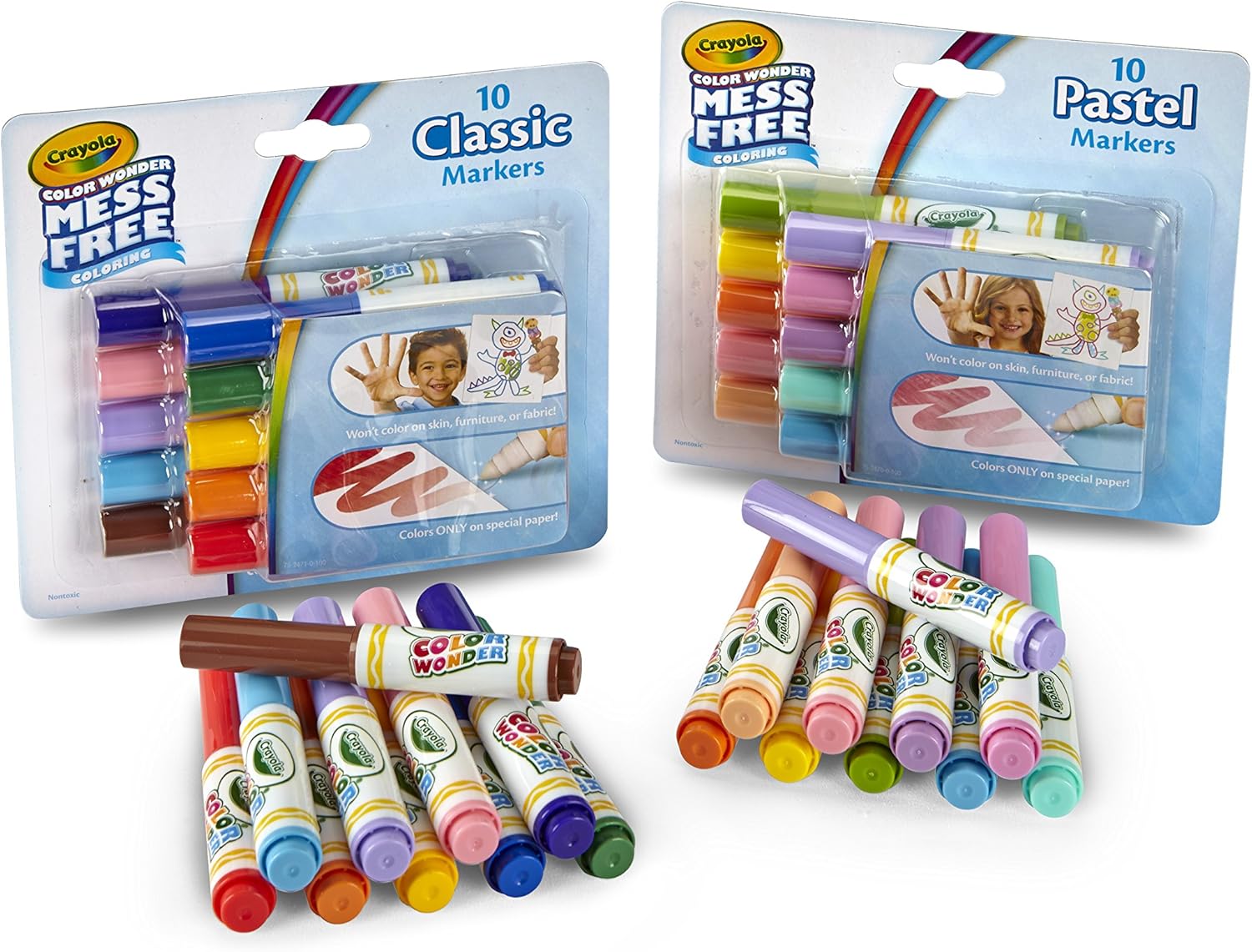 Crayola Color Wonder Markers, Mess Free Coloring, Classic & Pastel ...