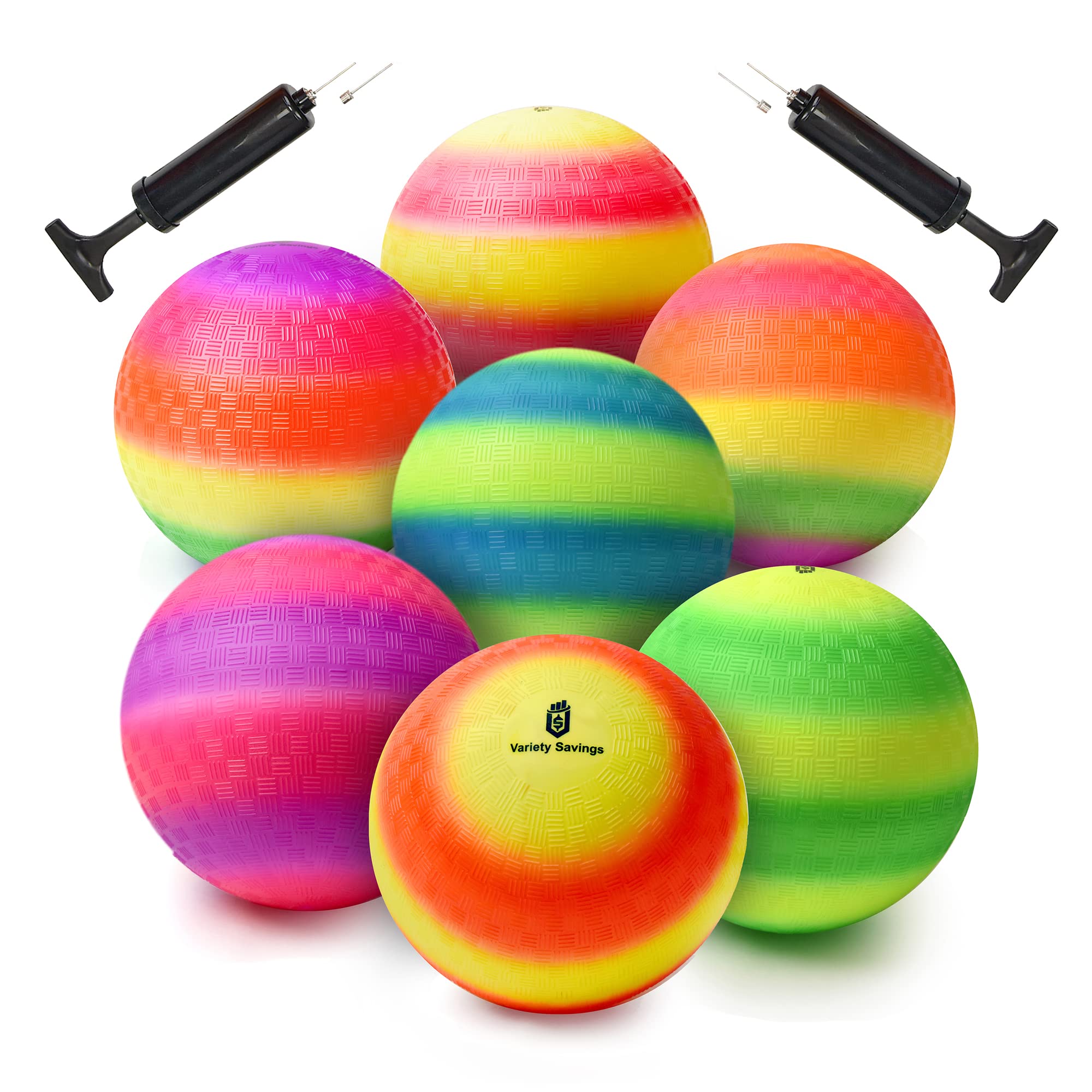 Mua 7 Pack 8.5 Inch Rainbow Playground Balls – Bouncy balls for Kids ...