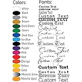 Amazon.com - Custom Text Decal / Custom Vinyl Graphic / Premium Vinyl ...