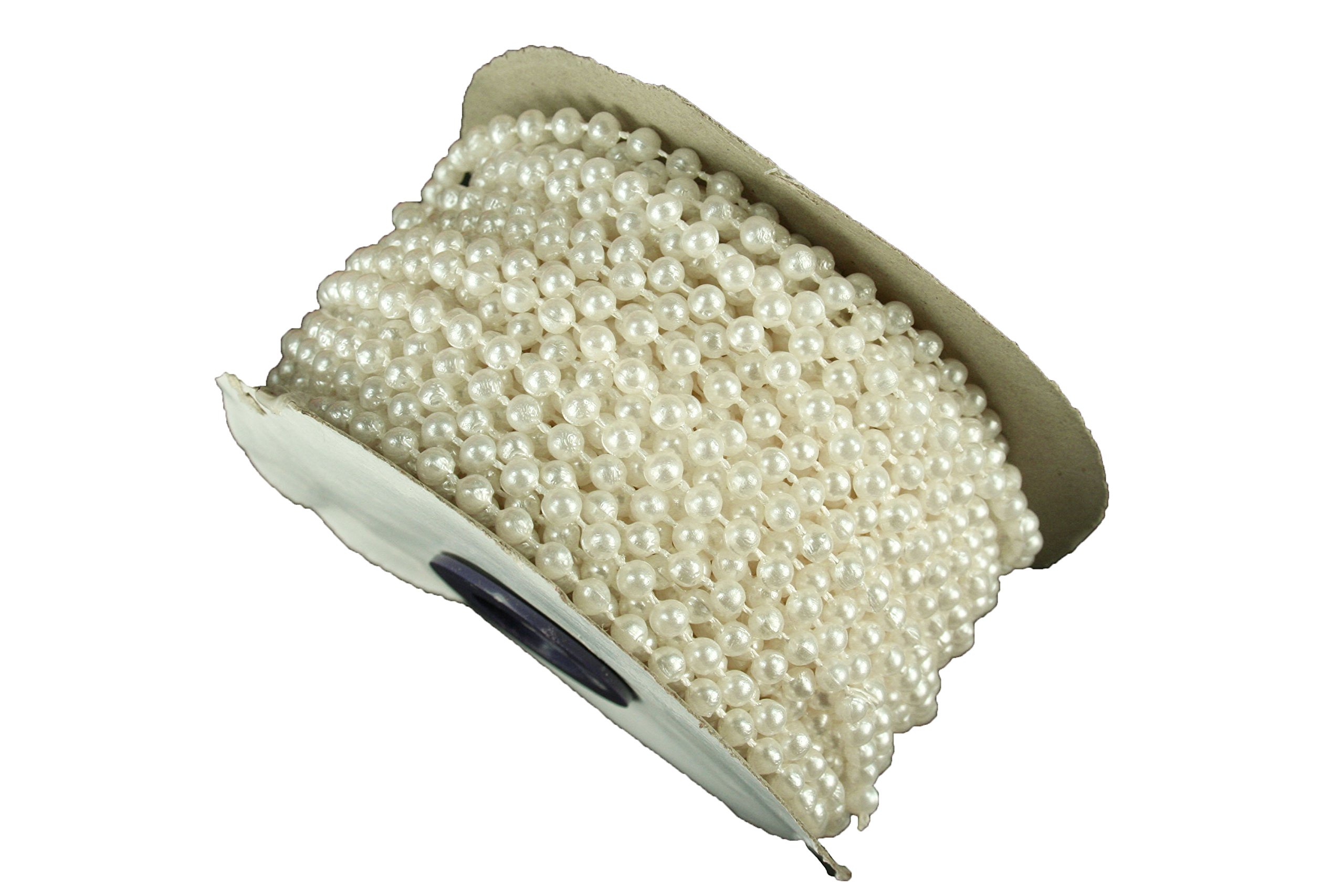 Amazon.com: Dreampartycreation 4MM Faux Pearl Plastic Beads on a String ...