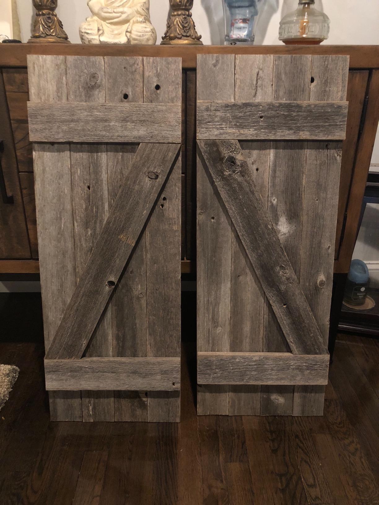 $14/mo - Finance BARNWOODUSA | Rustic Farmhouse Window Shutters (Set of ...