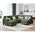 Amazon.com: CHIC HOUSE Modular Sectional Couch| Corduroy L Shaped Sleeper Sofa, U-Shape Sofa Bed ...