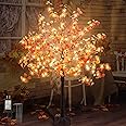 Amazon.com: Agusbagli 4FT 140LED Lighted Fall Eucalyptus Tree ...